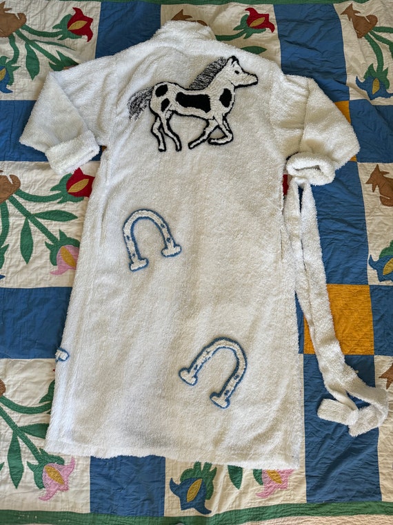 Vintage Canyon Group by Damze Horse Chenille robe, Ho… - Gem