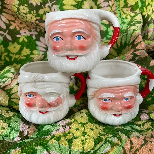 Vintage Santa Mugs - Etsy