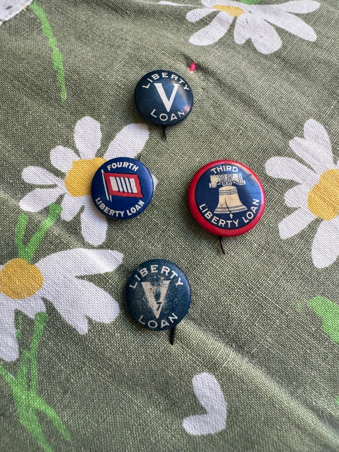 Vintage WWII Era Liberty Loan Pins, Homefront War Bond Drive Pinbacks ...