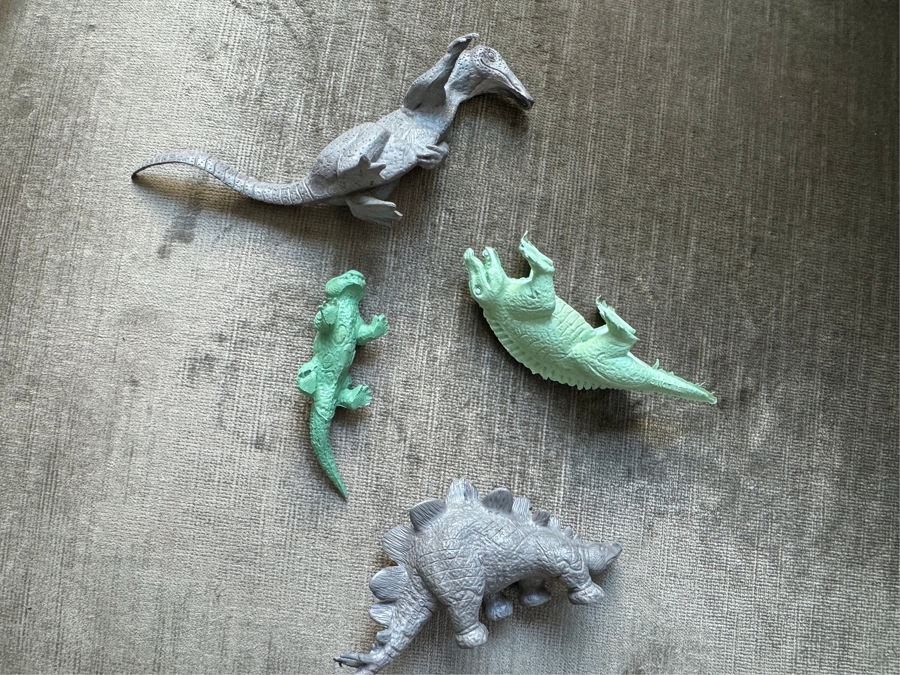 Vintage Marx Prehistoric Dinosaurs Lot of 4, 2 Original Gray 1950s and ...