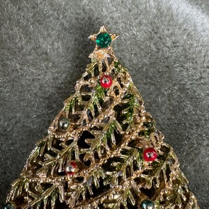 Vintage Gerry's Christmas Tree Pin: Gold Tone Rhinestone Brooch - Etsy