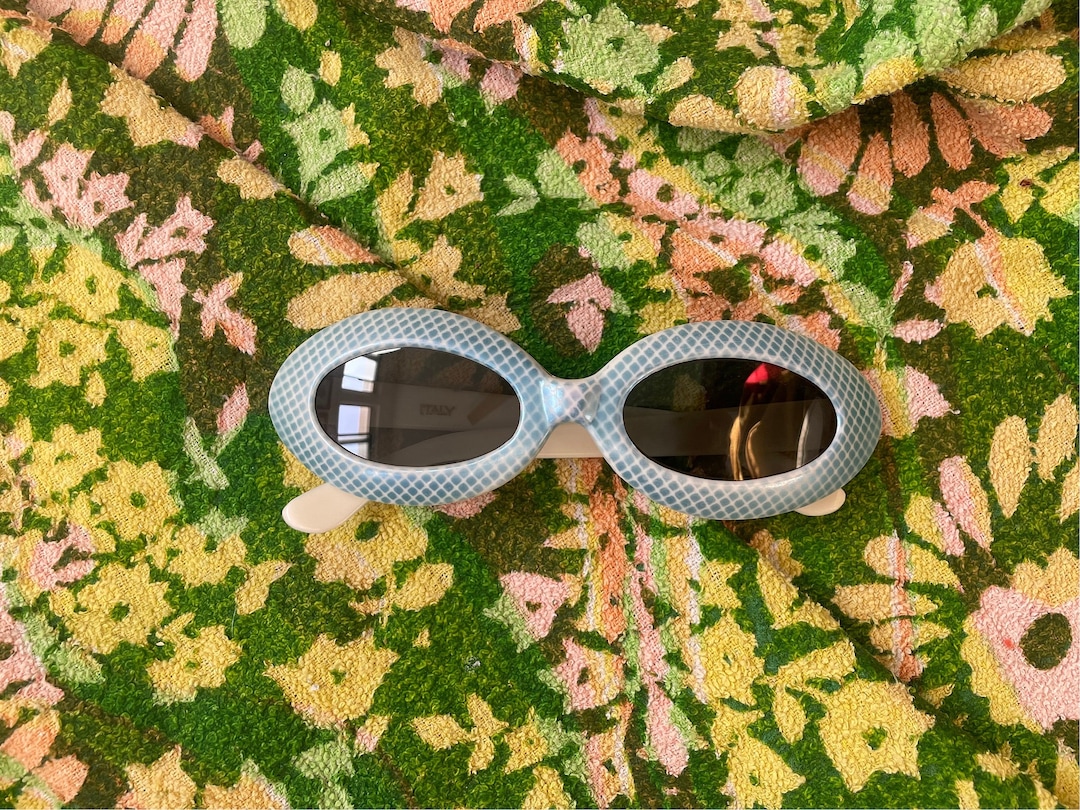 Vintage 60s Mod Sunglasses: Snakeskin Pattern, Made in Italy - Etsy