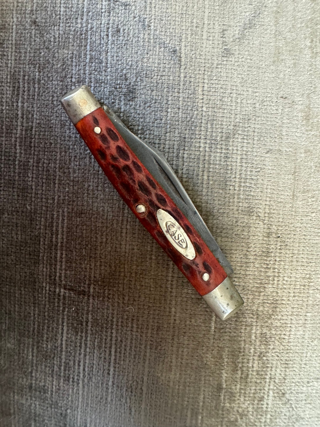 Vintage 1940s-1960s Case XX Red Bone Knife, Red Bone Pen Knife, Vintage ...