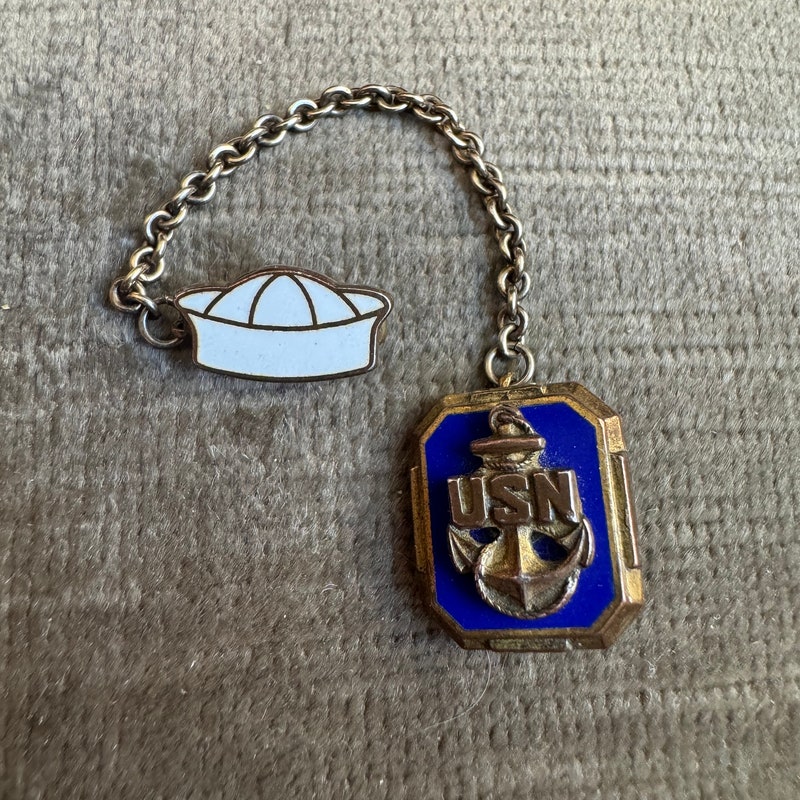 Navy Pin - Etsy