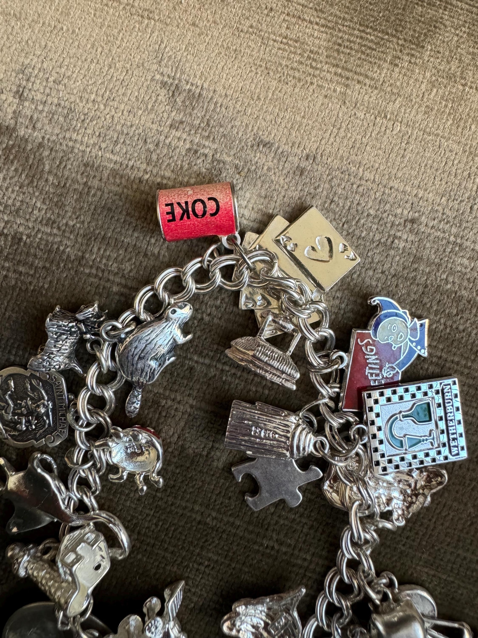 Vintage Sterling Silver Charm Bracelet: 1960s-70s Retro Charms - Etsy