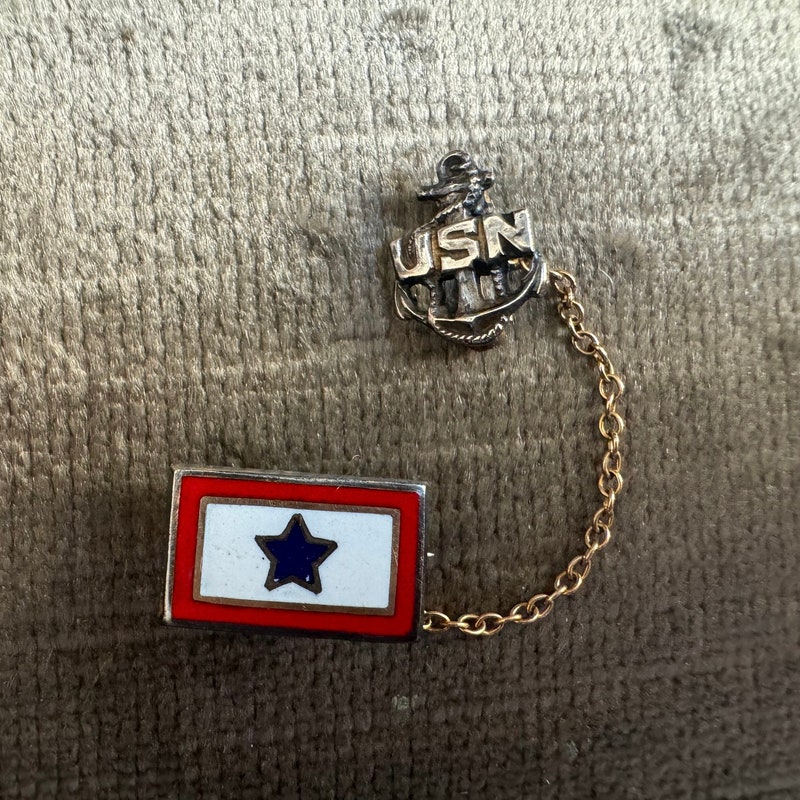 Navy Pin - Etsy
