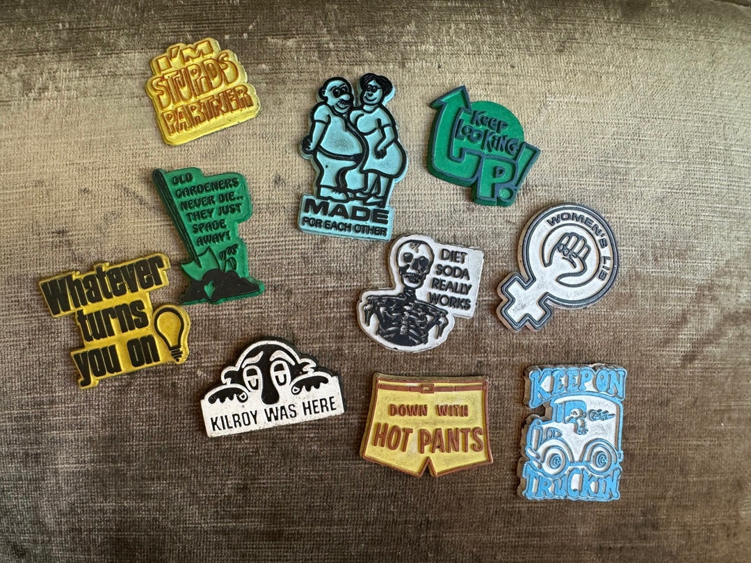 Vintage 70s Magnets, 1970s Rubber Magnets Lot of 10, Novelty 70s ...