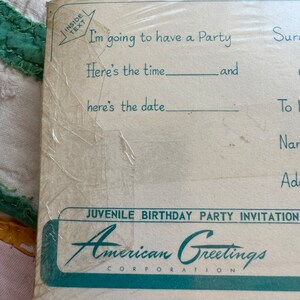 Vintage 60s 70s American Greetings Birthday Party Invitations, I'm ...