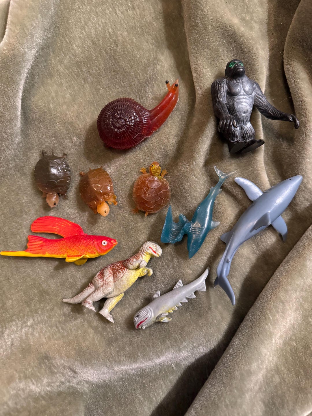 Vintage Plastic Toy Animals Lot of 10, Retro Plastic Animals Assorted ...