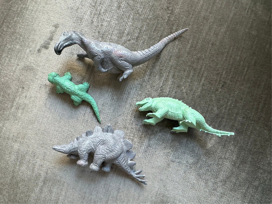 Vintage Marx Prehistoric Dinosaurs Lot of 4, 2 Original Gray 1950s and ...