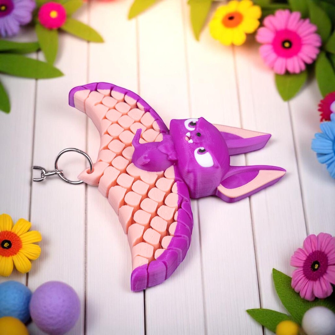 Beth the Bat – 3D Printed Halloween Bat | Articulated Mesh Sensory Toy ...