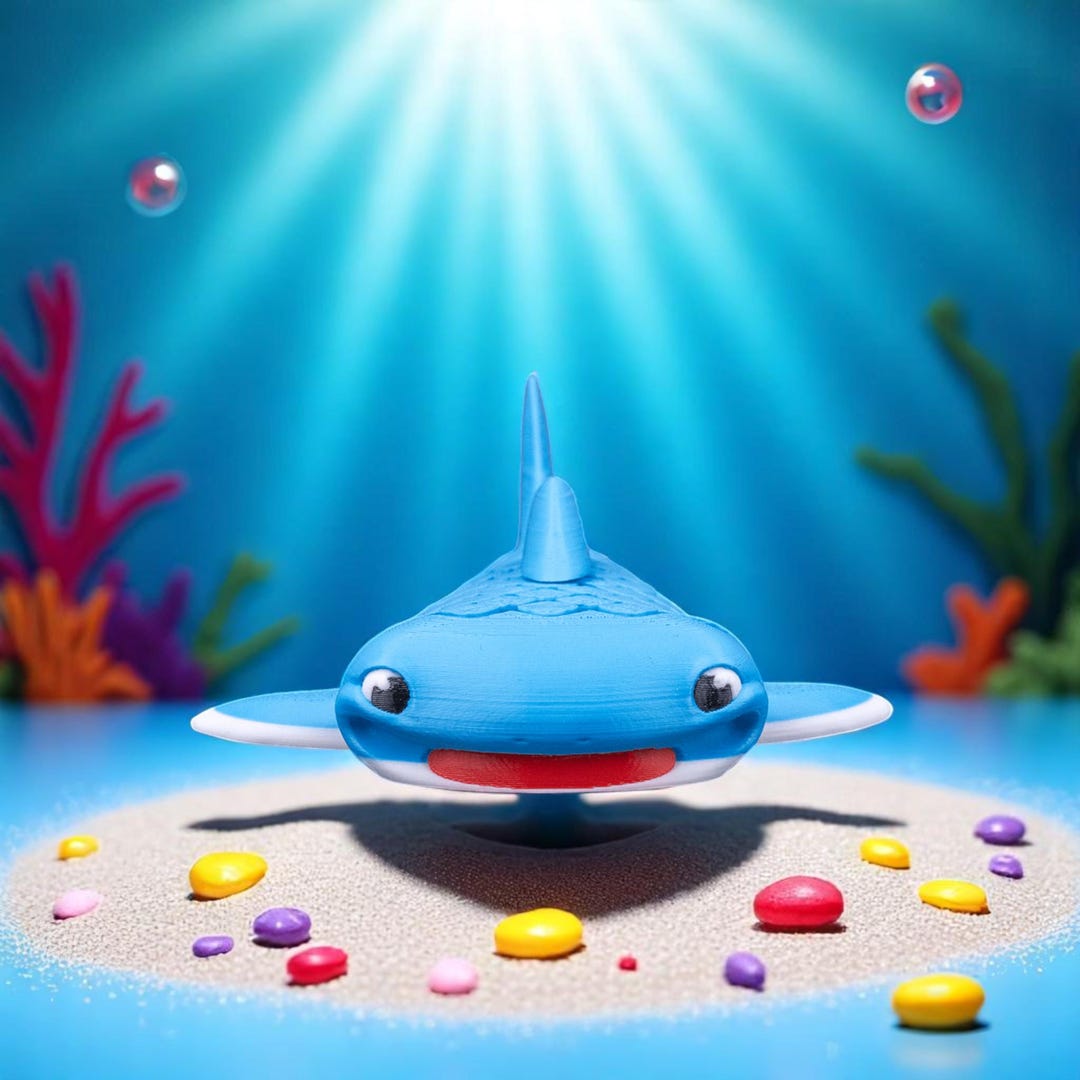 Mark the Whale Shark – 3D Printed Mesh Fidget Toy | Articulated Ocean ...