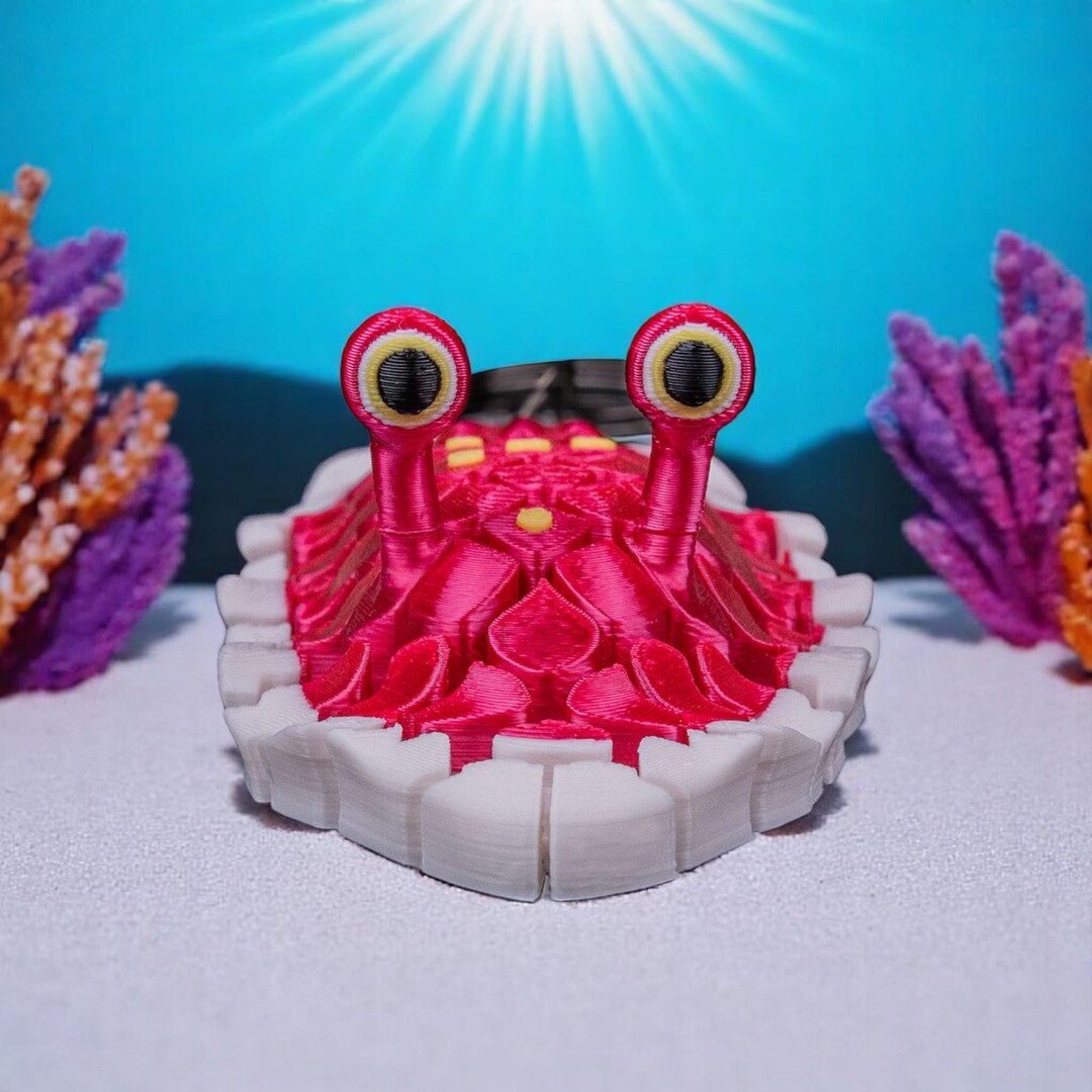 Doug the Sea Slug – 3D Printed Articulated Mesh Sea Slug Keychain ...