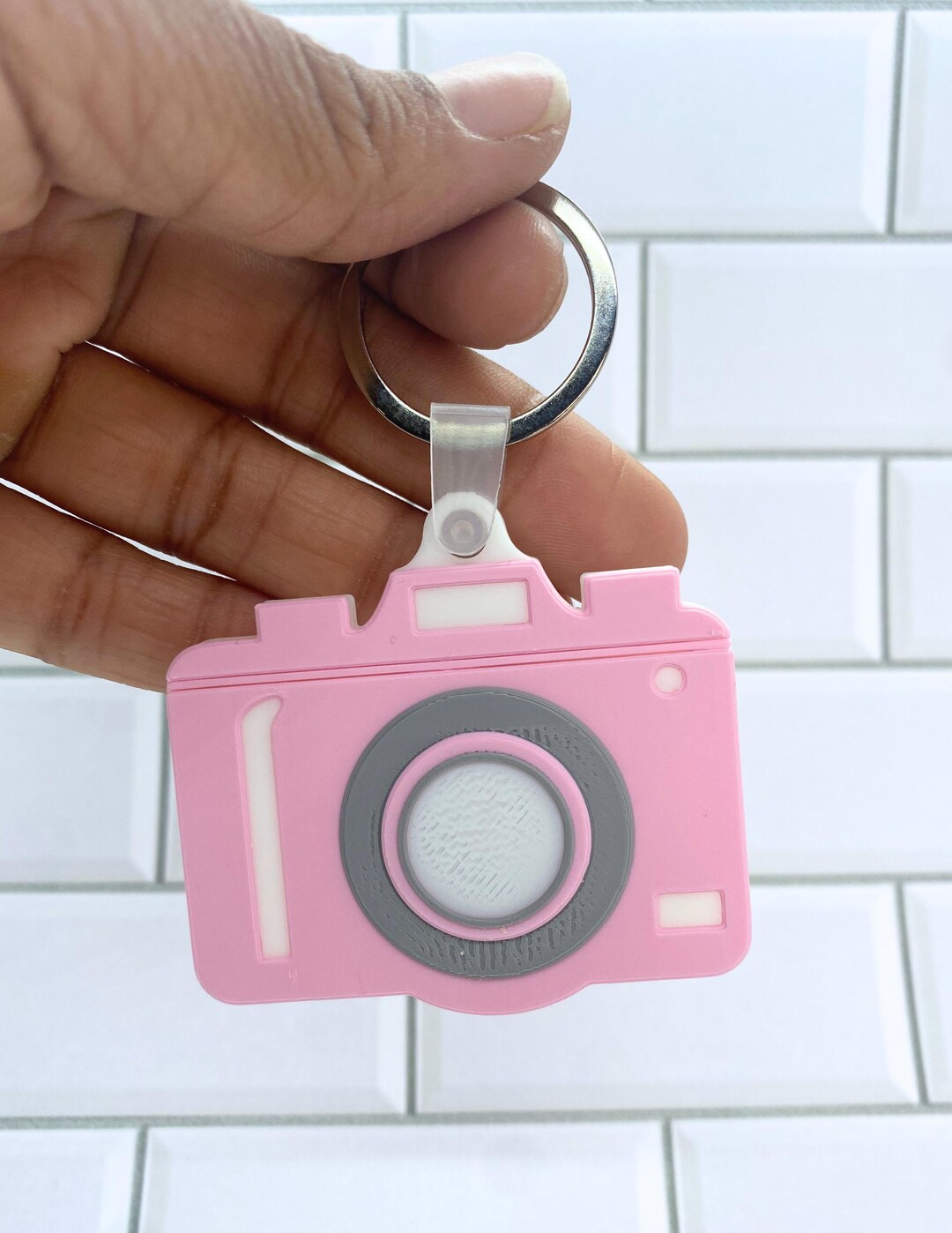Pink 3D Printed NFC Keychain: Smart Contactless Tag - Etsy