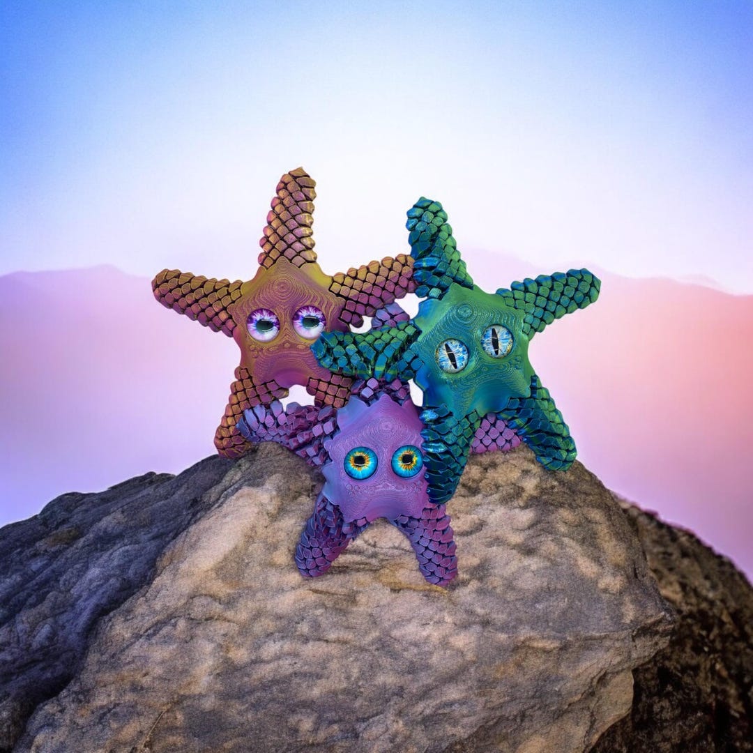 Realistic Articulated Starfish Fidget Toy - 3D Printed | Fidget Toys ...