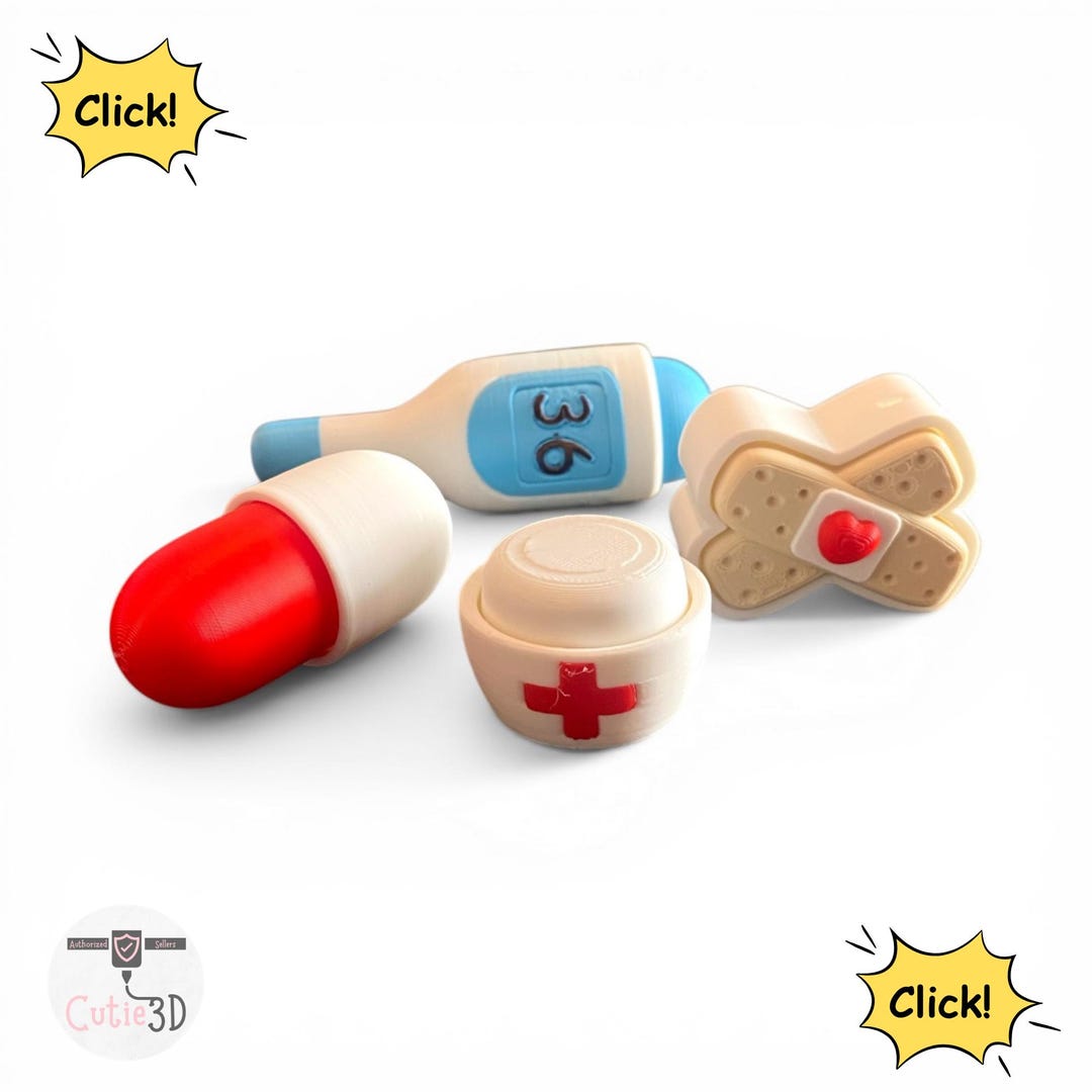 Nurse Fidget Clicker Keychain | 3D Printed Sensory Toy, Stress Relief ...