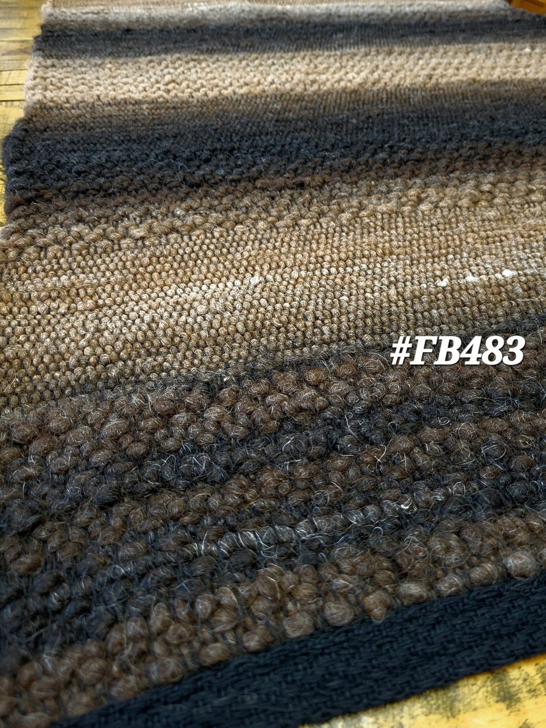 Alpaca and Llama Wool Rug. All Natural Brown & Black Colored Handwoven ...