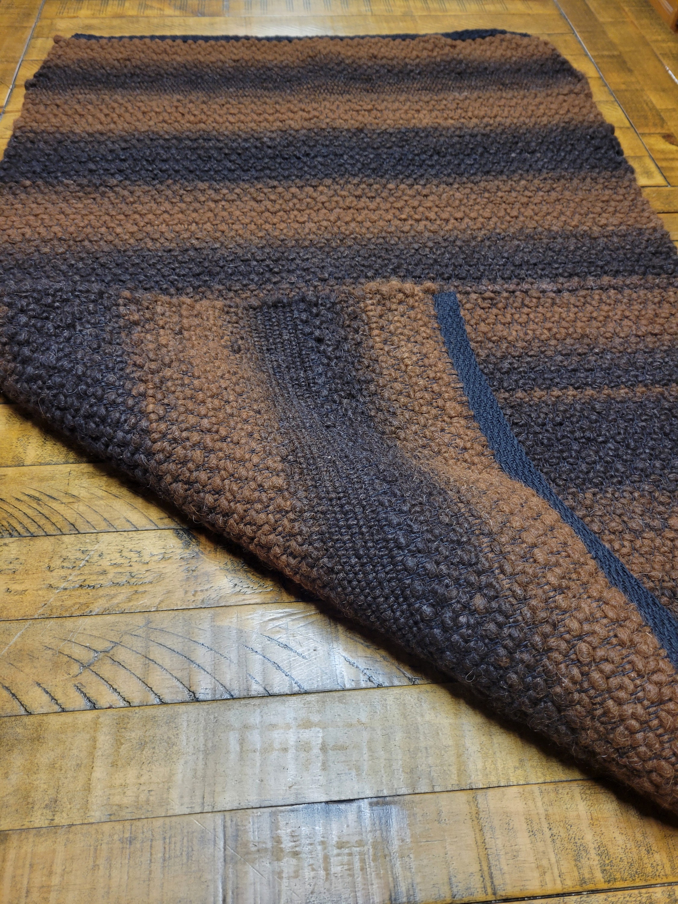 Alpaca and Llama Wool Rug. All Natural Chocolate Brown & Black Colored ...