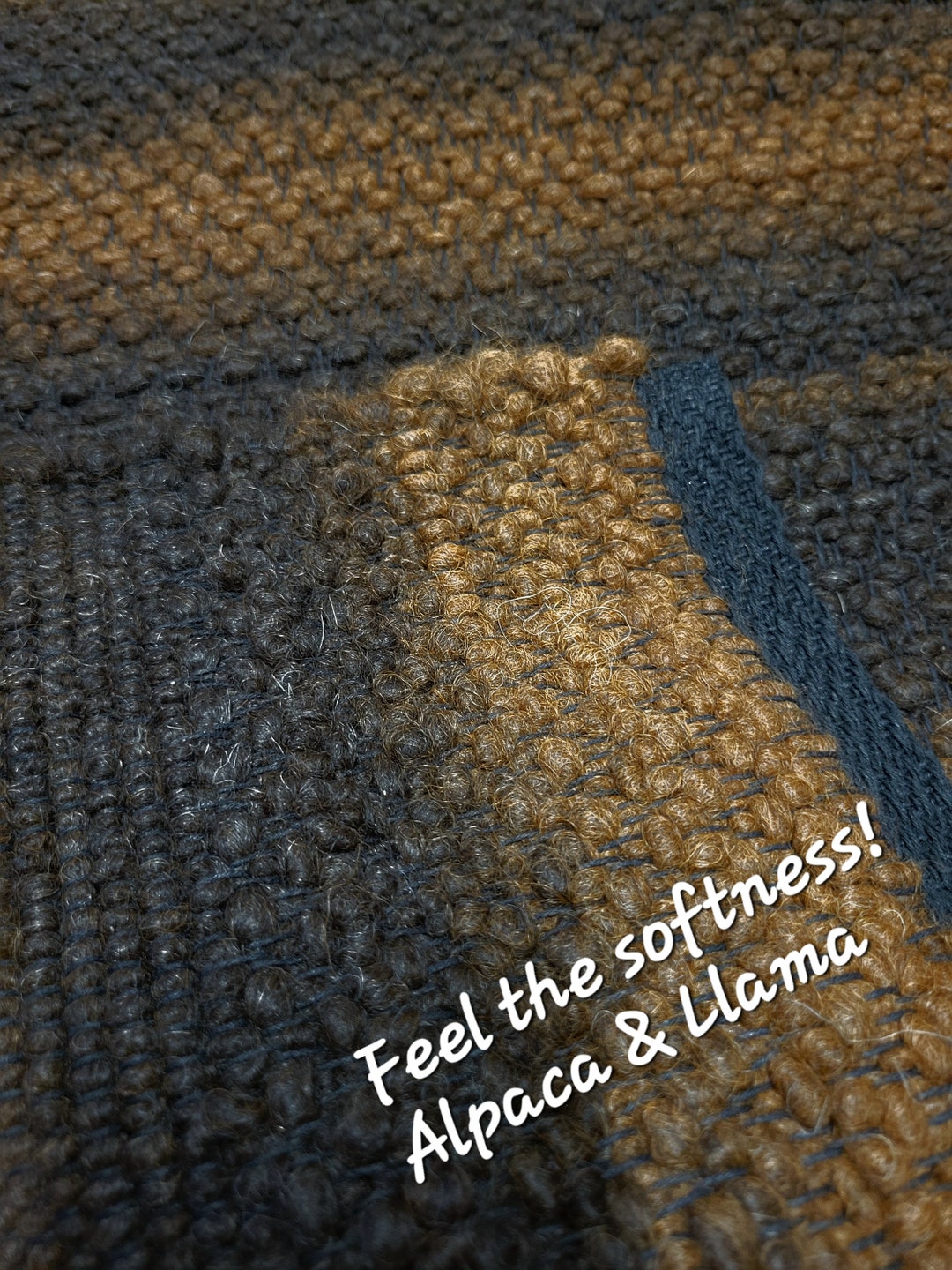 Alpaca and Llama Wool Rug. All Natural Chocolate Brown & Black Colored ...