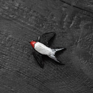 Swallow Bird Brooch, Brooch, Pin, Bird, Polymer Clay Pin, Stylish ...