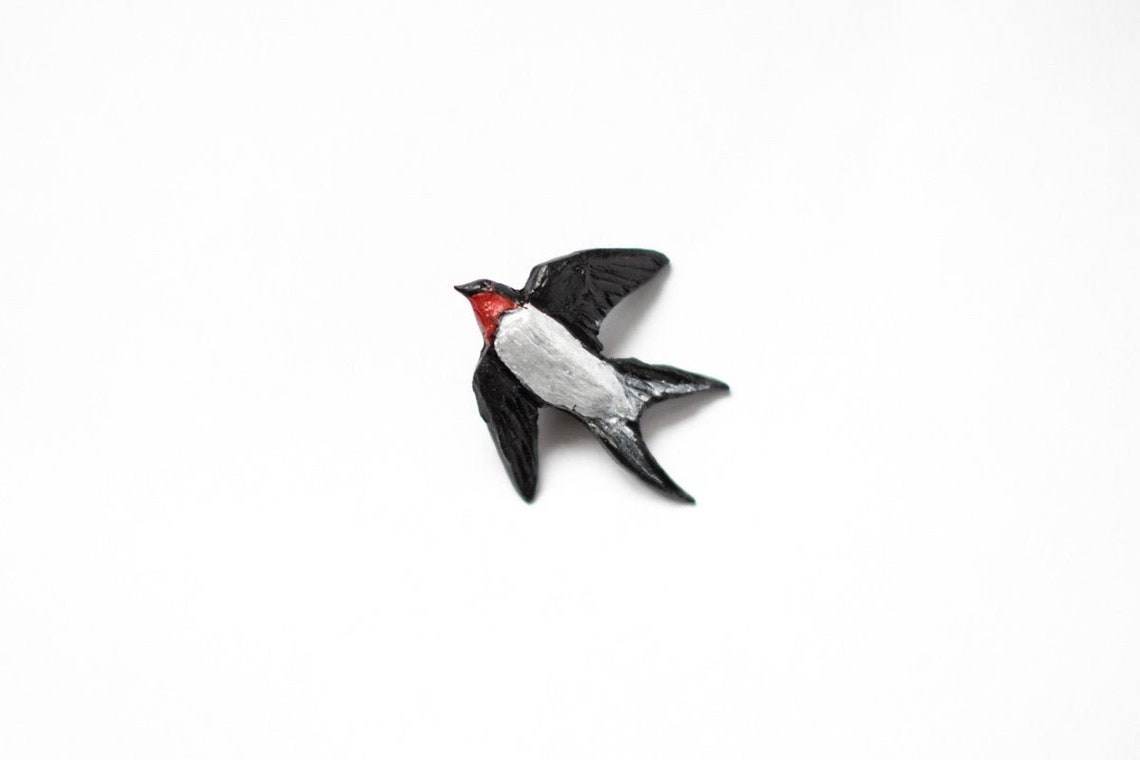 Swallow Bird Brooch Brooch Pin Bird Polymer Clay Pin - Etsy