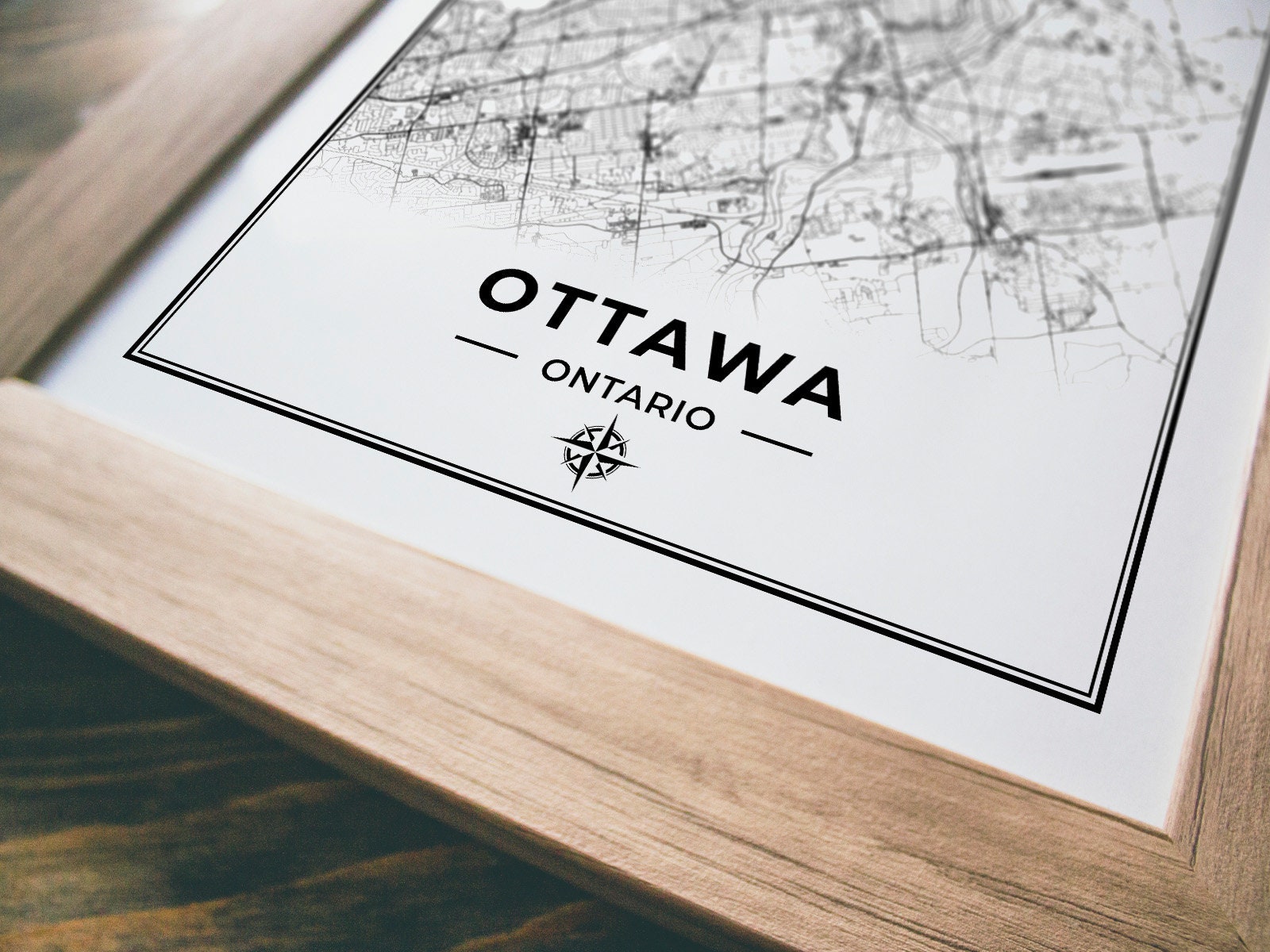 Ottawa Map Print Map of Ottawa Ontario Black & White - Etsy Canada