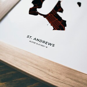 Saint Andrews Anchor Print | Map of Saint Andrews New Brunswick ...