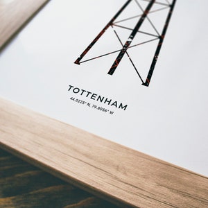 Tottenham Water Tower Print | Map of Tottenham Ontario | Digital ...