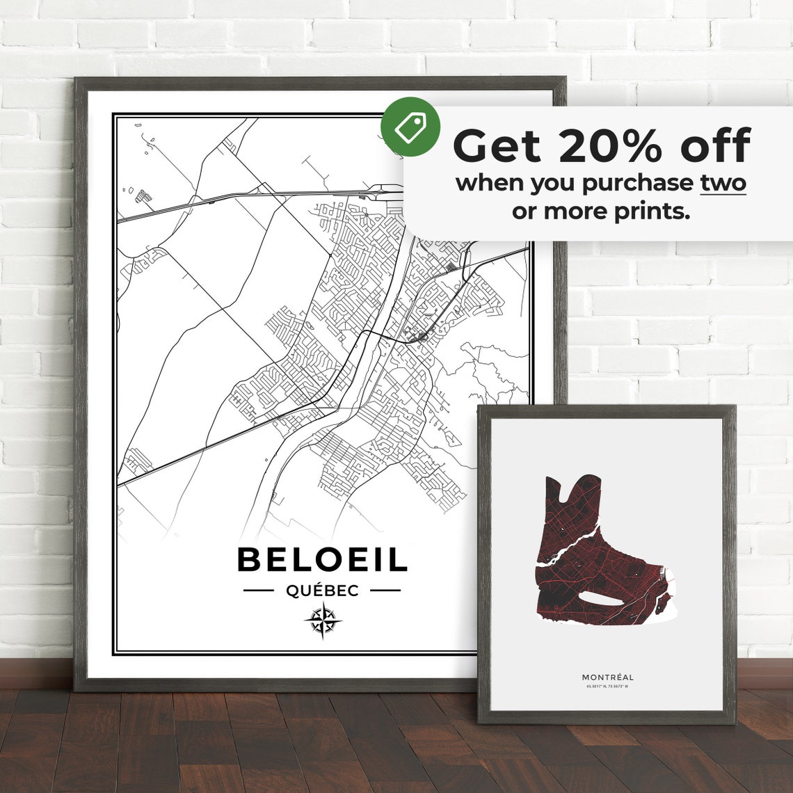 Beloeil Map Print Black & White Map of Beloeil Quebec | Etsy