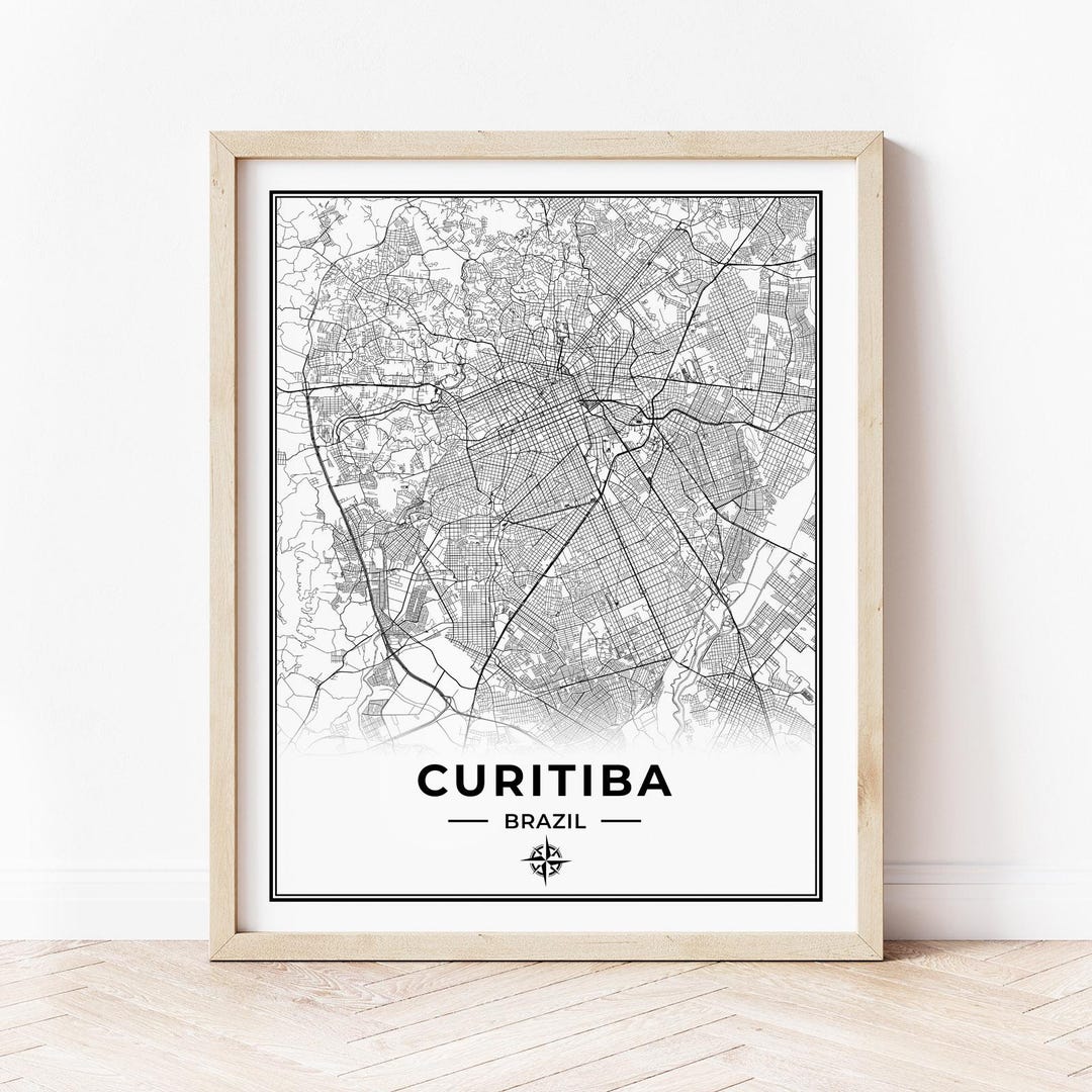 Curitiba Map Print | Map of Curitiba Brazil | Digital Download - Etsy