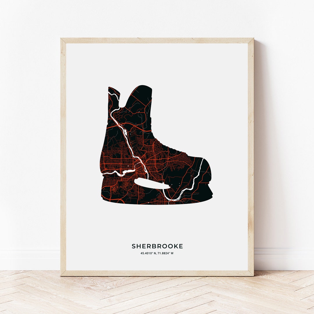 Sherbrooke Skate Print | Map of Sherbrooke Quebec | Digital Download - Etsy