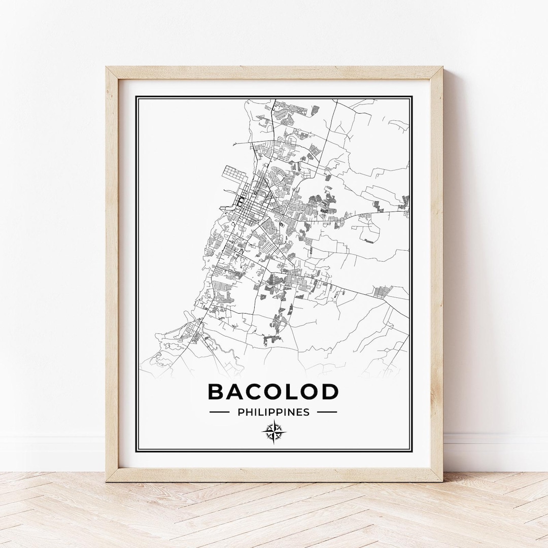 Bacolod Map Print | Map of Bacolod Philippines | Digital Download - Etsy