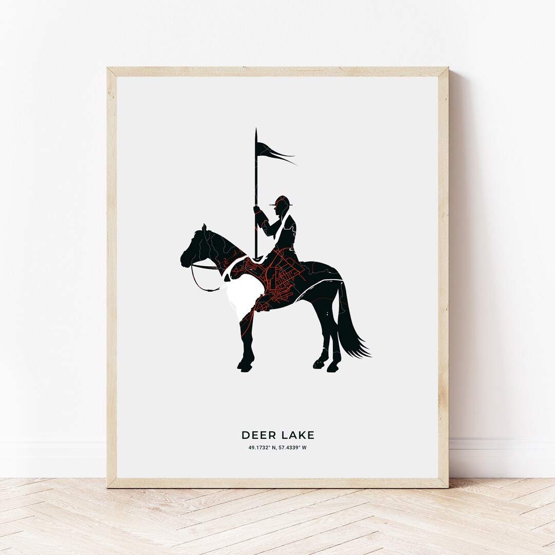 Deer Lake RCMP Horse Print | Map of Deer Lake Newfoundland and Labrador ...
