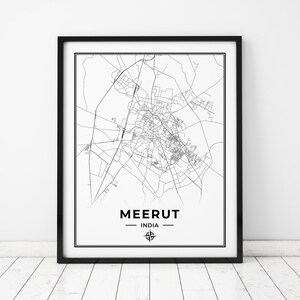 Meerut Map Print Map of Meerut India Digital Download - Etsy