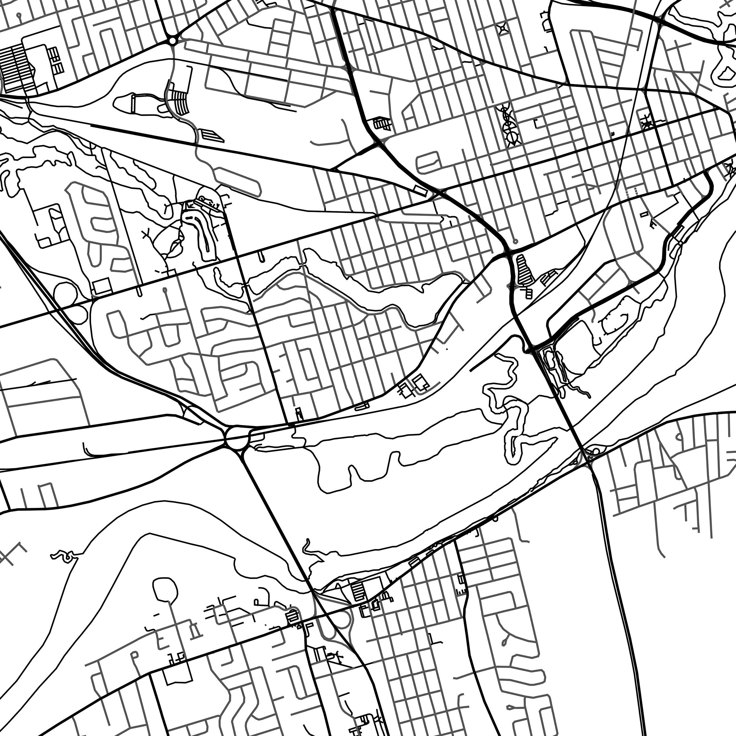 Moncton Map Print Map of Moncton New Brunswick Black & | Etsy Canada
