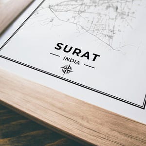 Surat Map Print | Map of Surat India | Digital Download - Etsy Australia