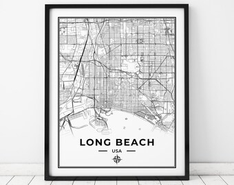 1923 Map of Long Beach California - Etsy UK