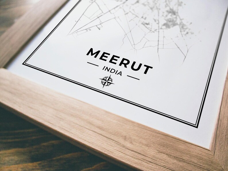 Meerut Map Print Map of Meerut India Digital Download - Etsy