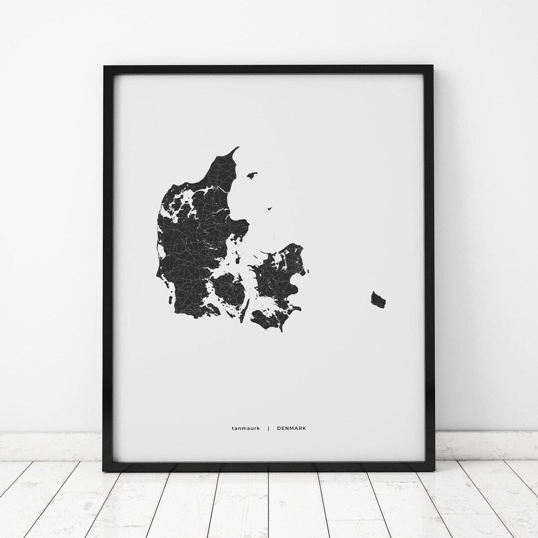 Denmark Map Print | Map of Denmark | Digital Download - Etsy