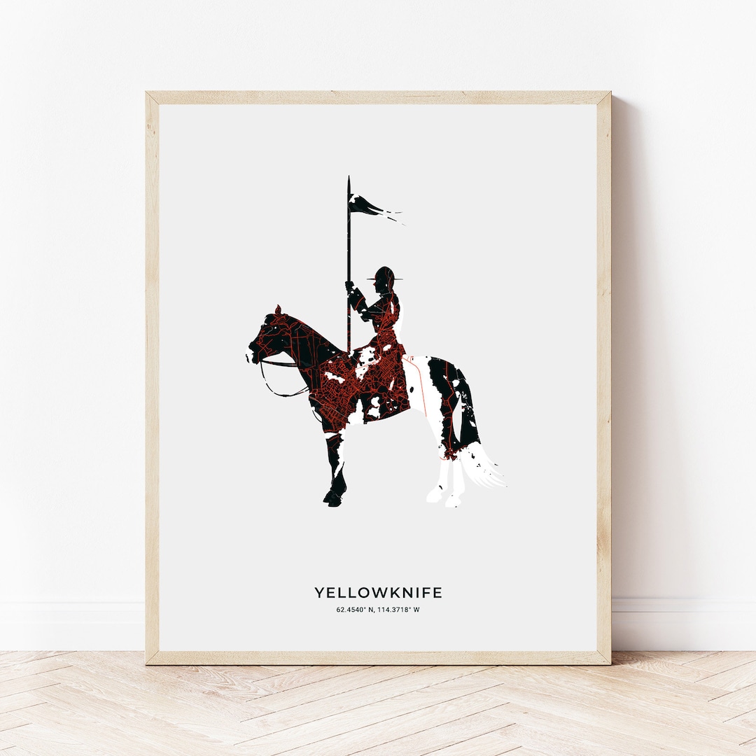 Yellowknife RCMP Horse Print | Map of Yellowknife Northwest Territories ...