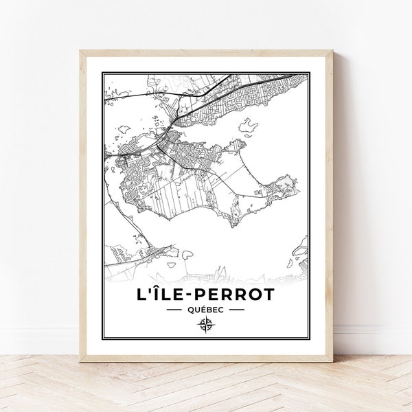 L'île Perrot Map - Etsy