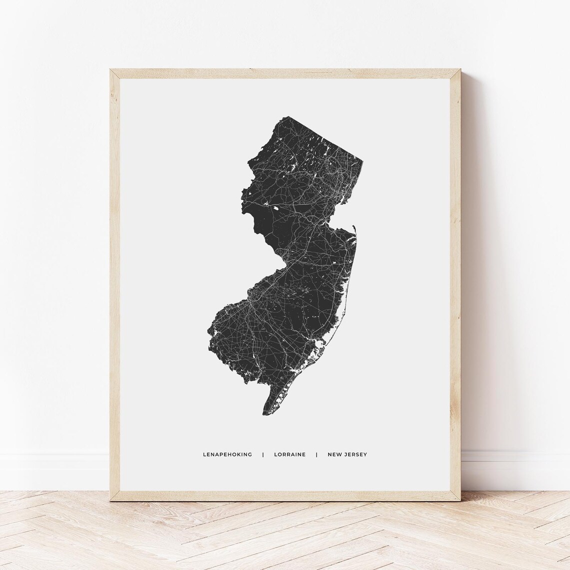 New Jersey Map Print | Map of New Jersey | Digital Download - Etsy