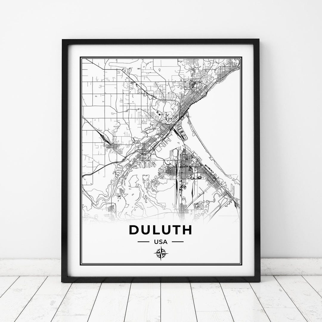 Duluth Map Print | Map of Duluth Minnesota | Digital Download - Etsy