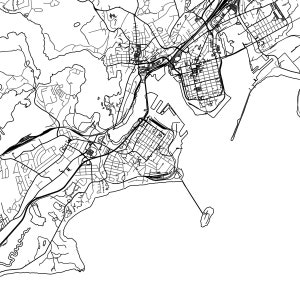 Saint John Map Print | Map of Saint John New Brunswick | Black & White ...