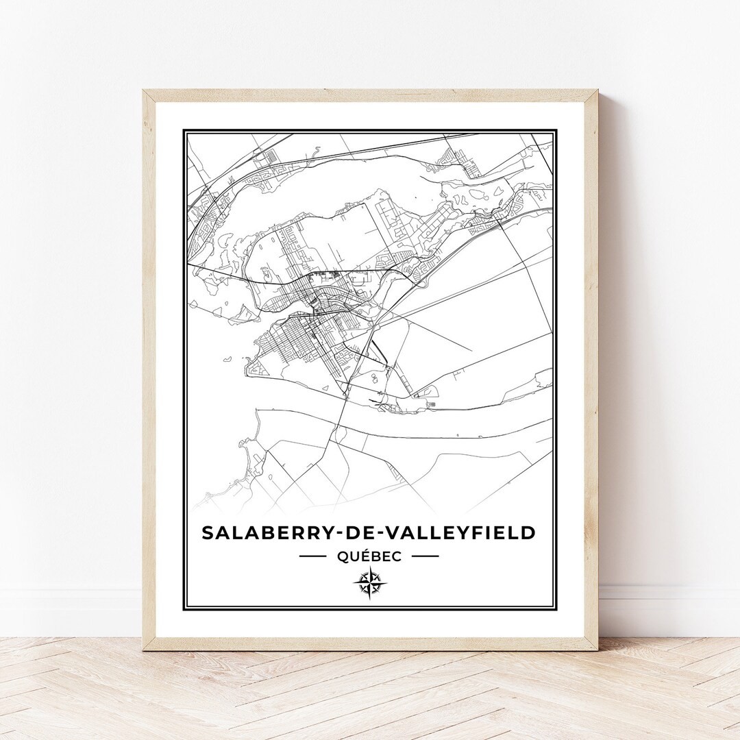 Salaberry-de-valleyfield Map Print | Map of Salaberry-de-valleyfield ...