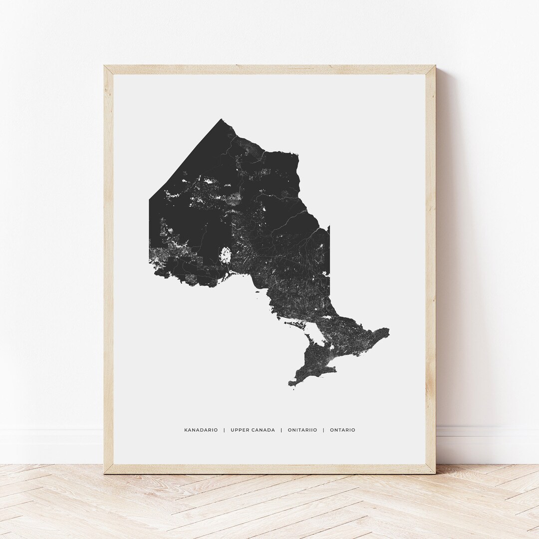 Ontario Heritage Map Print | Map of Ontario | Digital Download - Etsy ...