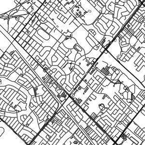 Milton Map Print | Map of Milton Ontario | Black & White | Digital ...