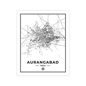 Aurangabad Map Print | Map of Aurangabad India | Digital Download - Etsy