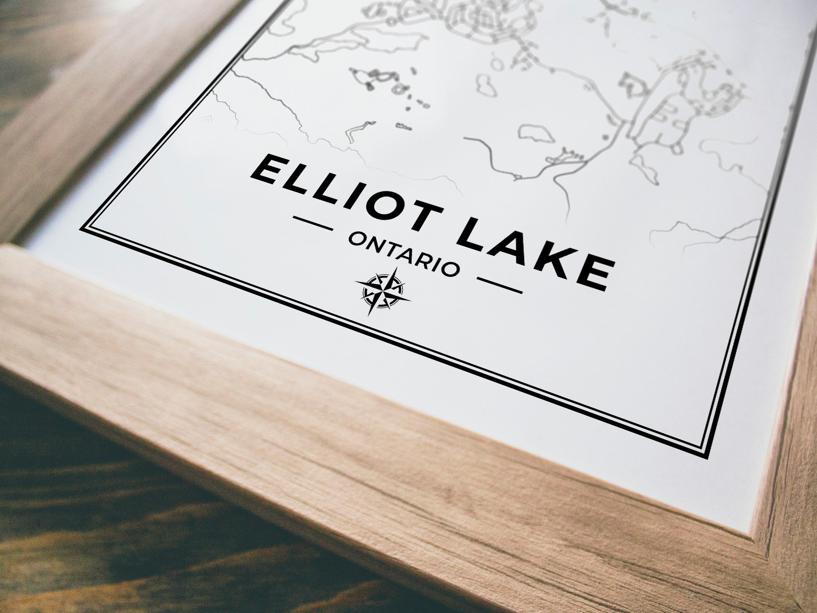Elliot Lake Map Print Map of Elliot Lake Ontario Black & - Etsy Ireland