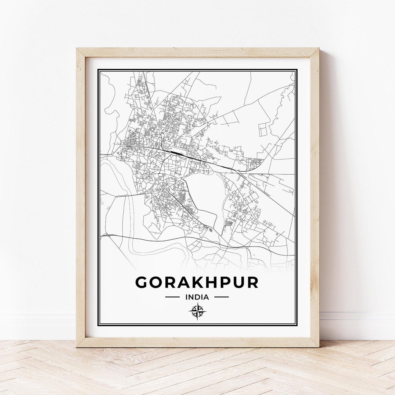 Gorakhpur Map Print | Map of Gorakhpur India | Digital Download - Etsy